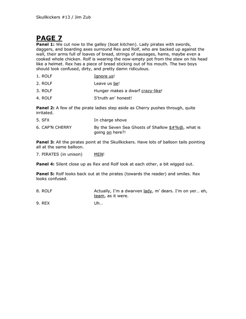 Rambling About How I Write Comics – Part Four | Zub Tales